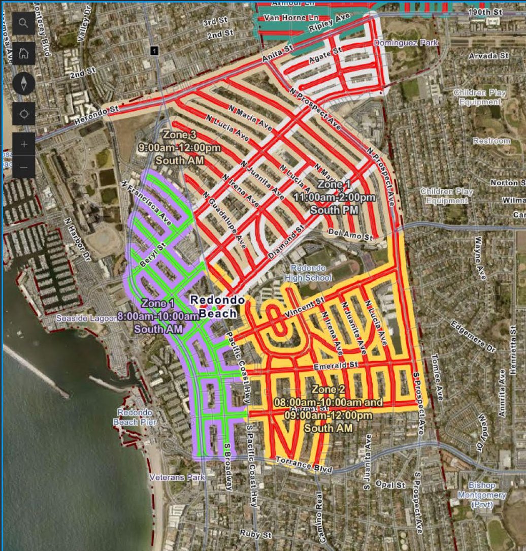 Redondo Beach introduces real-time street sweepers digital map - Easy ...