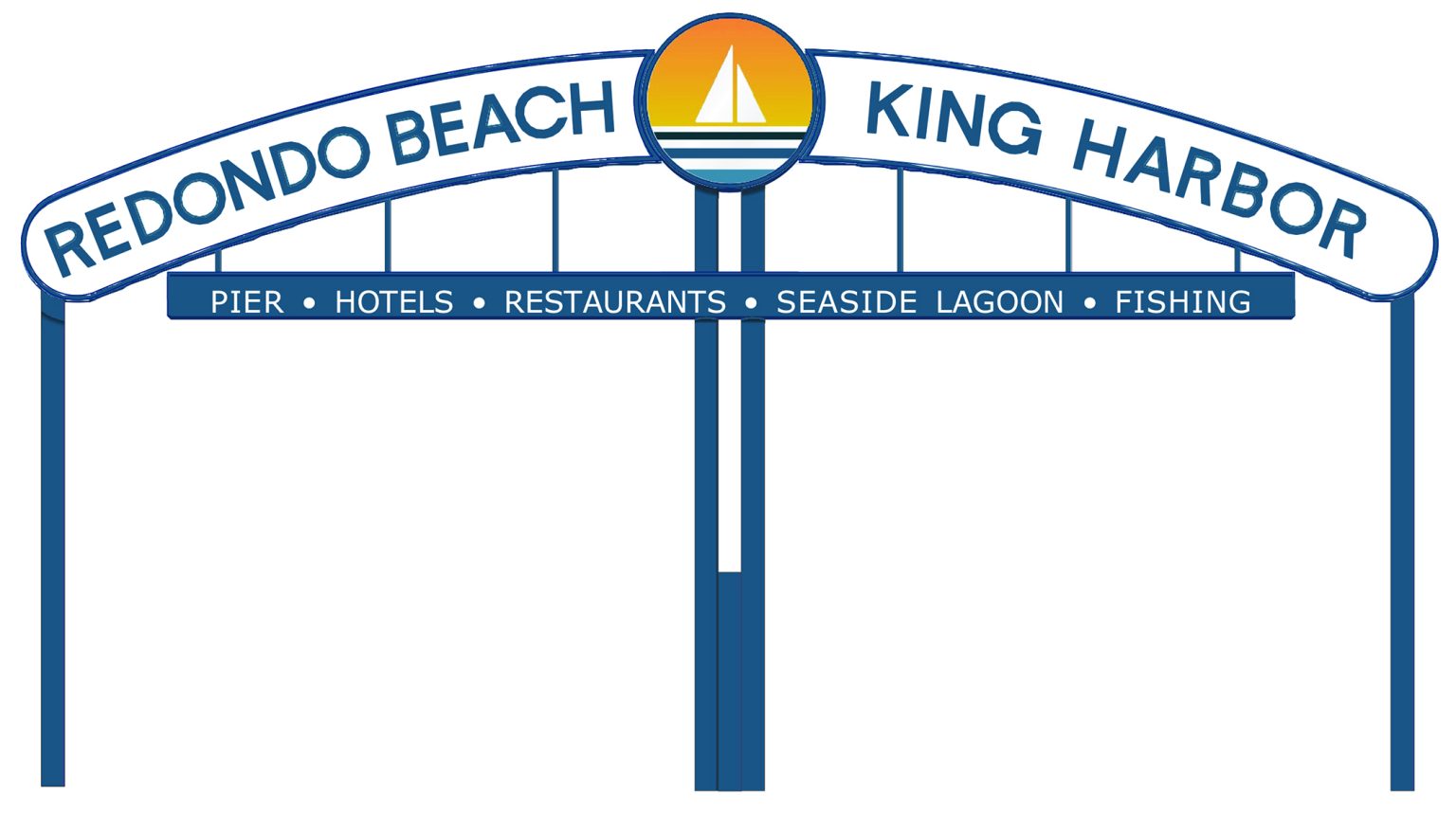 Landmark "King Harbor/Redondo Beach" sign to be modified - Easy Reader ...